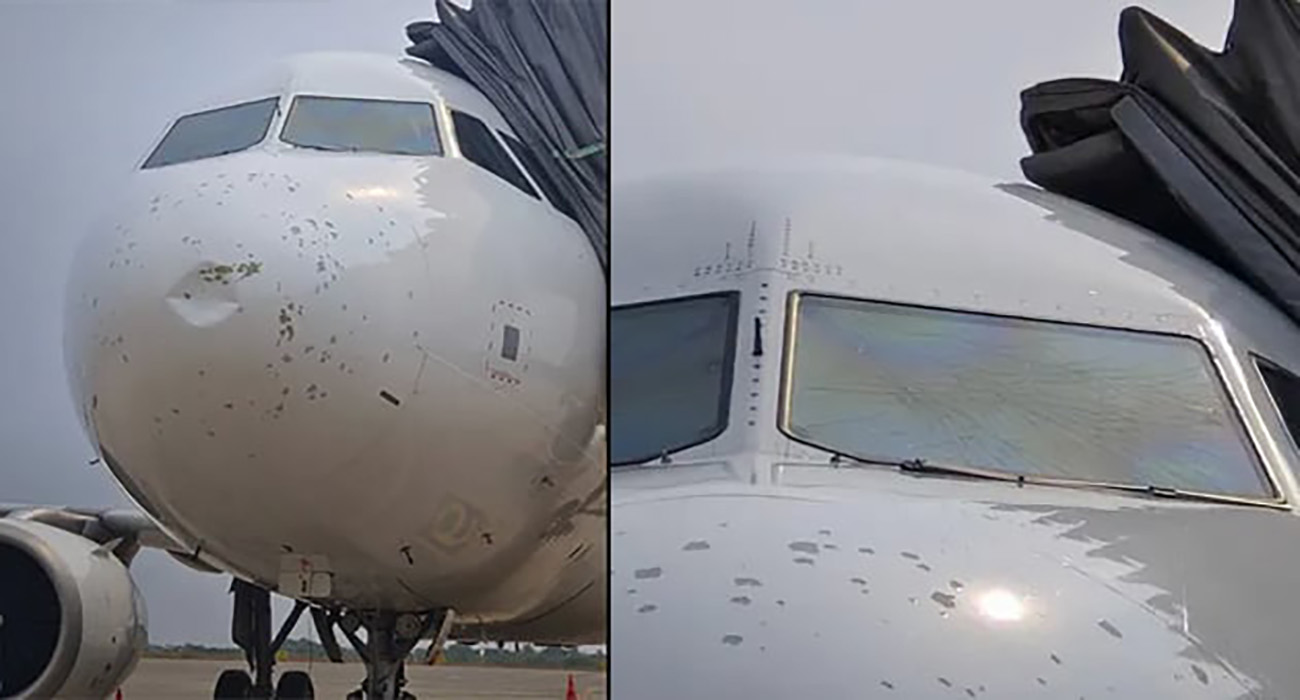 VIDEO: Avión aterriza de emergencia luego de que una lluvia de granizo ...