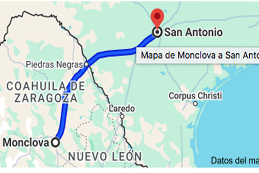 ¿Cuánto tiempo toma viajar de Monclova a San Antonio? - Zócalo