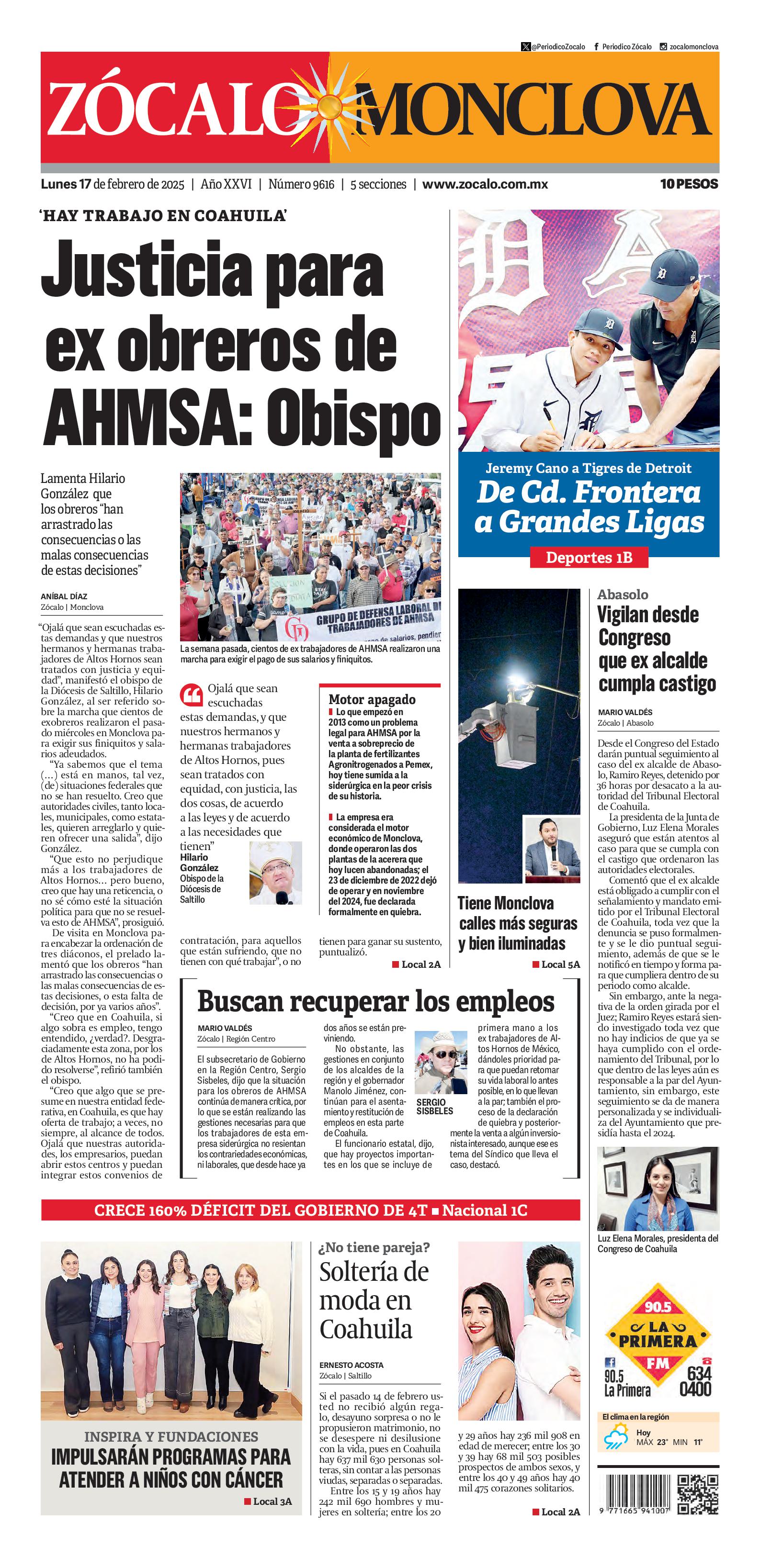 Entregan obra del Centro Histórico de Monclova - Zócalo